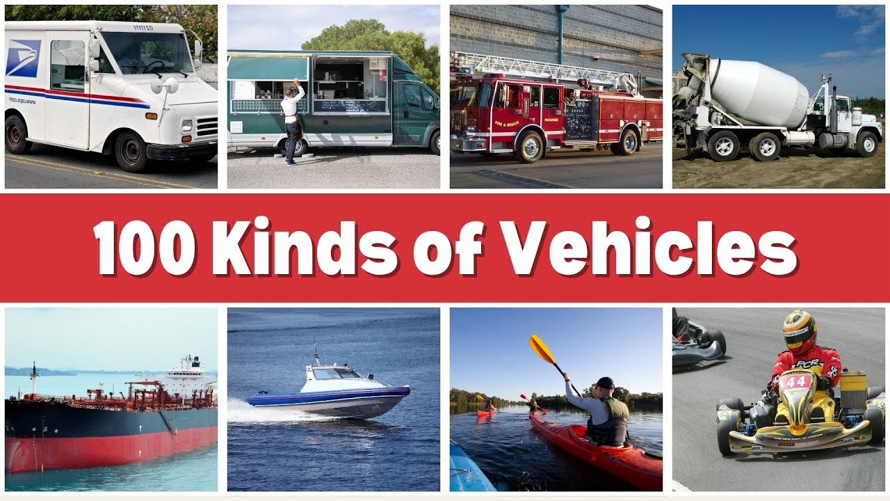 100 Vehicles Name in English l 100 Vehicles Daily Uses l English ...