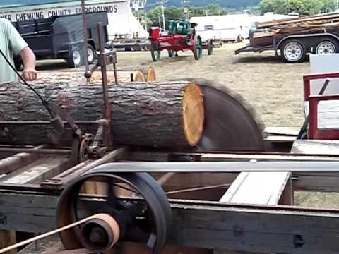 Sears and Roebuck Bel-saw, saw mill operated with a Hercules 12 HP ...