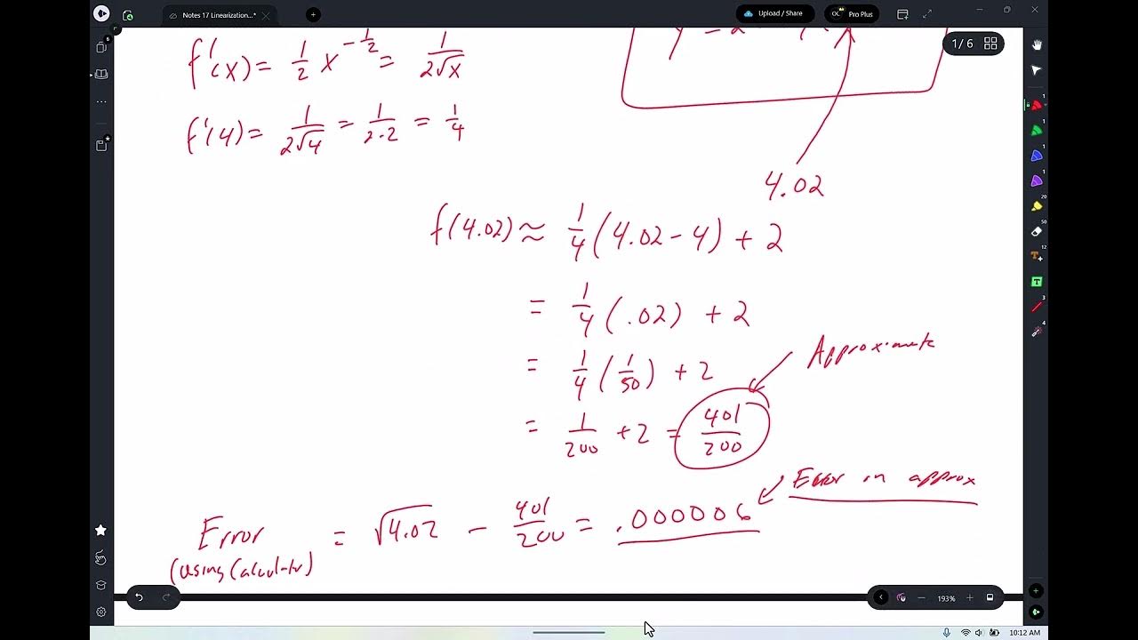Notes 17 Linearization - YouTube