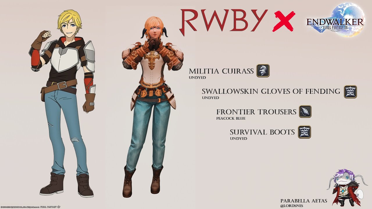 Anime/Game Glamour - Week 38 [Jaune Arc] [RWBY] [FFXIV] - YouTube