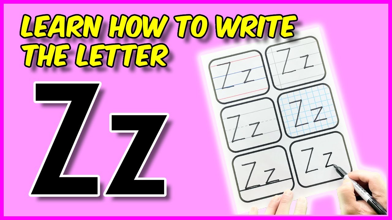 Learn to Write The Alphabet Upper and Lowercase Z | Handwriting ...