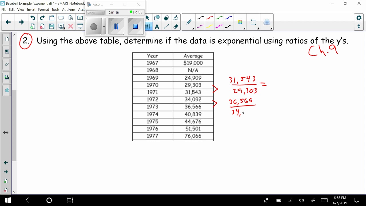 Ratio of y's test for exponential data - Made Easy - YouTube