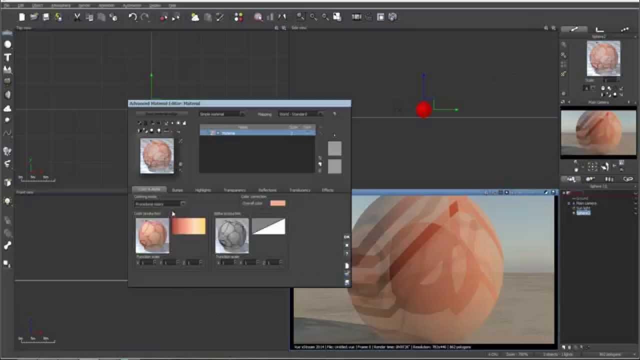 Creando Materiales en Vue Xstream 2014-3 Utilizando Bump Mapping - YouTube