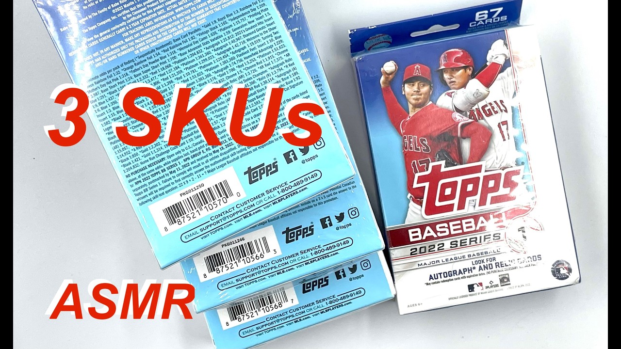 2022 Topps Series 1 Three Hanger Boxes 3 SKUs ASMR Opening - YouTube