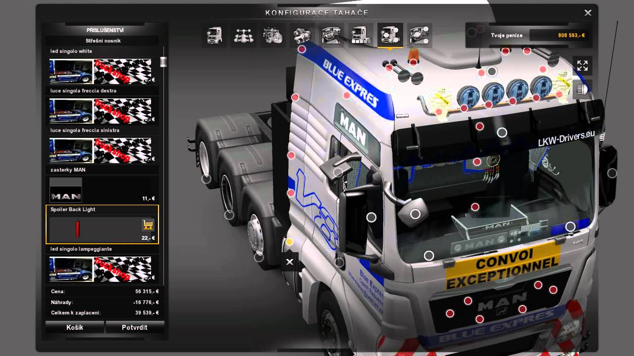 ETS2 MAN 8x4/8x8 mod + tuning - YouTube