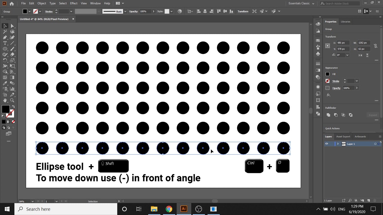 Dublicate Shapes In Adobe Illustrator 2020 Copy Shapes Circles Make Pattern Quick dublicate-shapes-in-adobe-illustrator-2020-copy-shapes-circles-make-pattern-quick