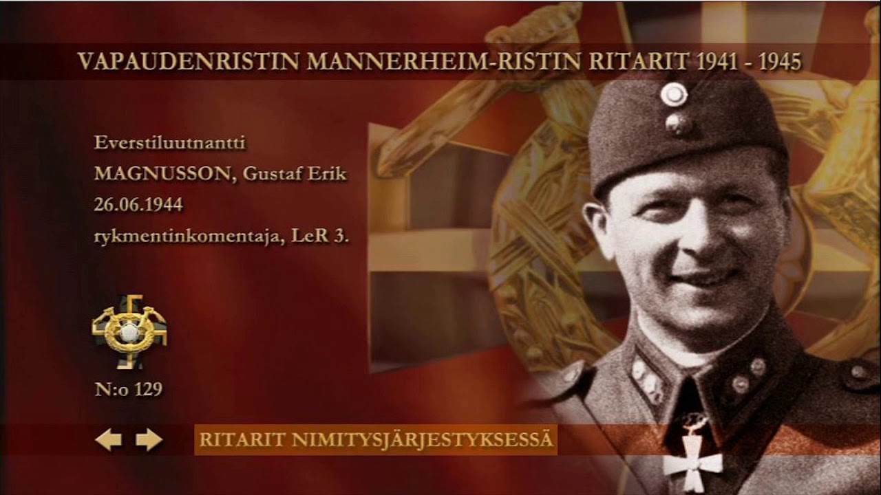 Mannerheim-ristin ritarit nro:t 121 - 140 - YouTube