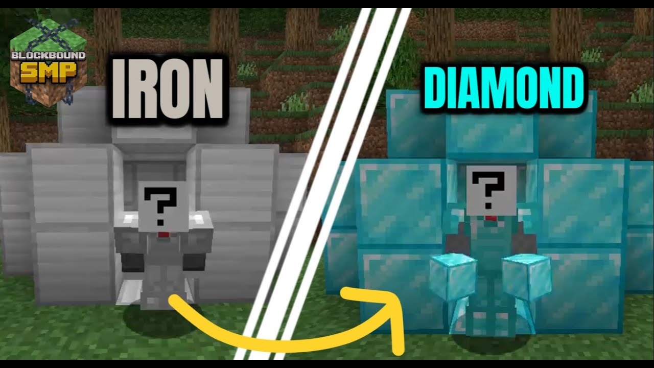 🔴Trying to upgrade from IRON to DIAMOND on the BlockBound SMP... - YouTube