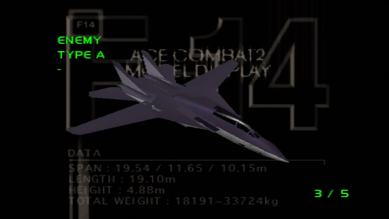 Ace Combat 2 - All Aircraft Model Display HD - YouTube