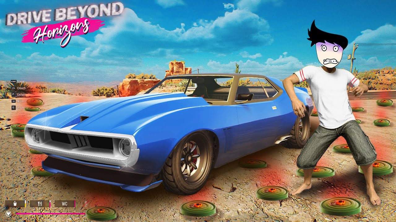Surviving Land Mines In DESERT With My Car ! - YouTube