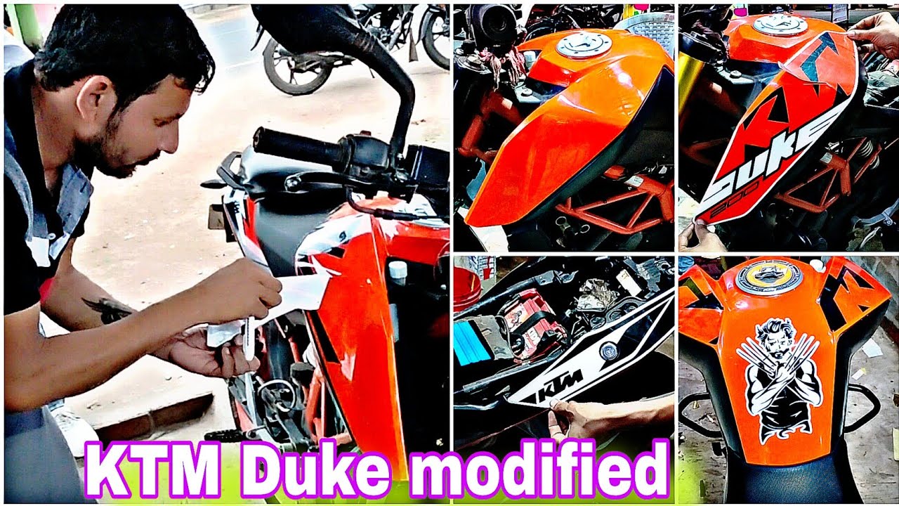 KTM Duke 200 modified # ktm Duke Body graphics Design #duke sticker ...
