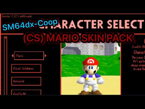 SM64dx-Coop | MARIO SKIN PACK "v4.0" | TOADario64 - YouTube