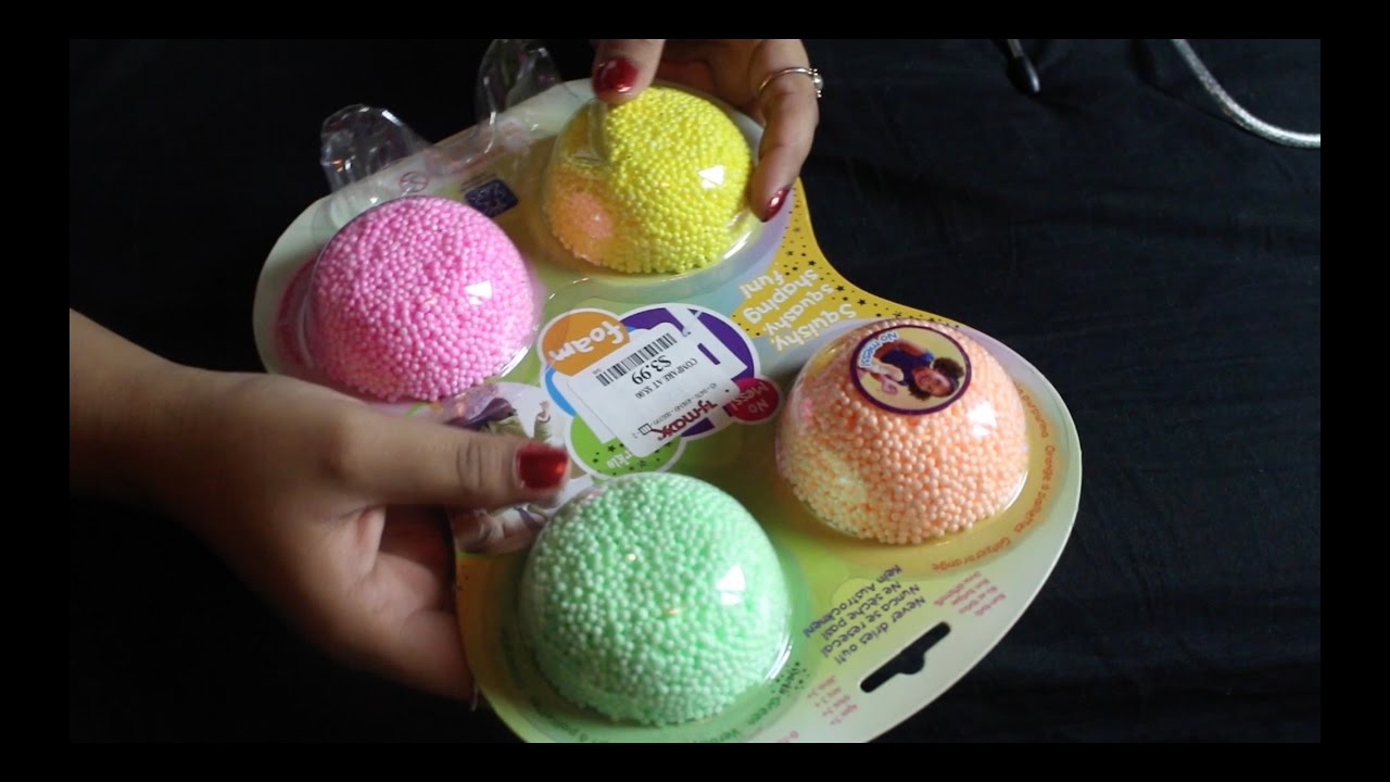 ASMR | Playing with sticky foam, Visual triggers, soft whispering - YouTube