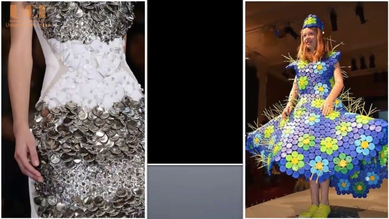 Unique Dress Design made From Recycled Materials. - YouTube