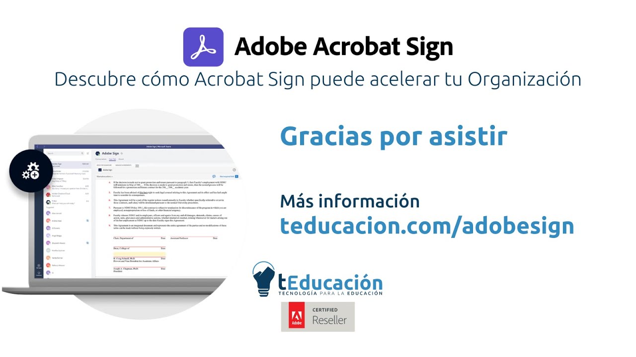 Webinar Descubre cómo Acrobat Sign puede acelerar tu organización ...