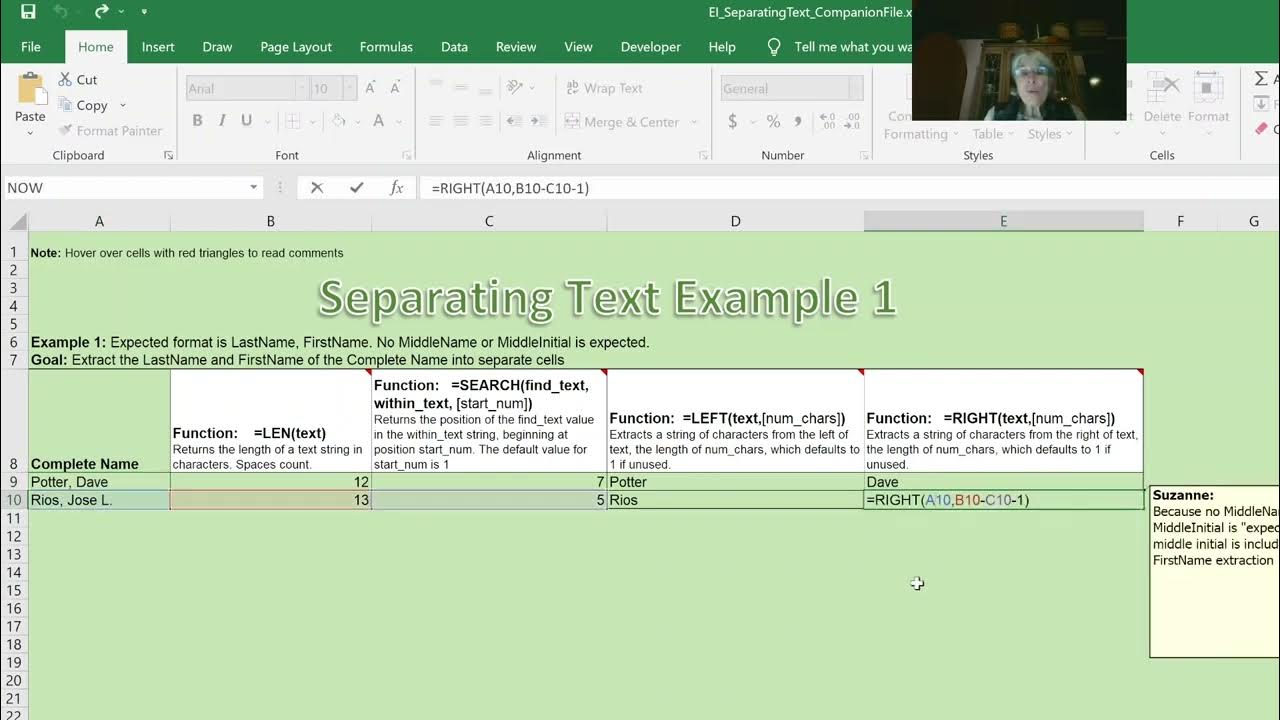 Excel Intuition - Separating Text - YouTube