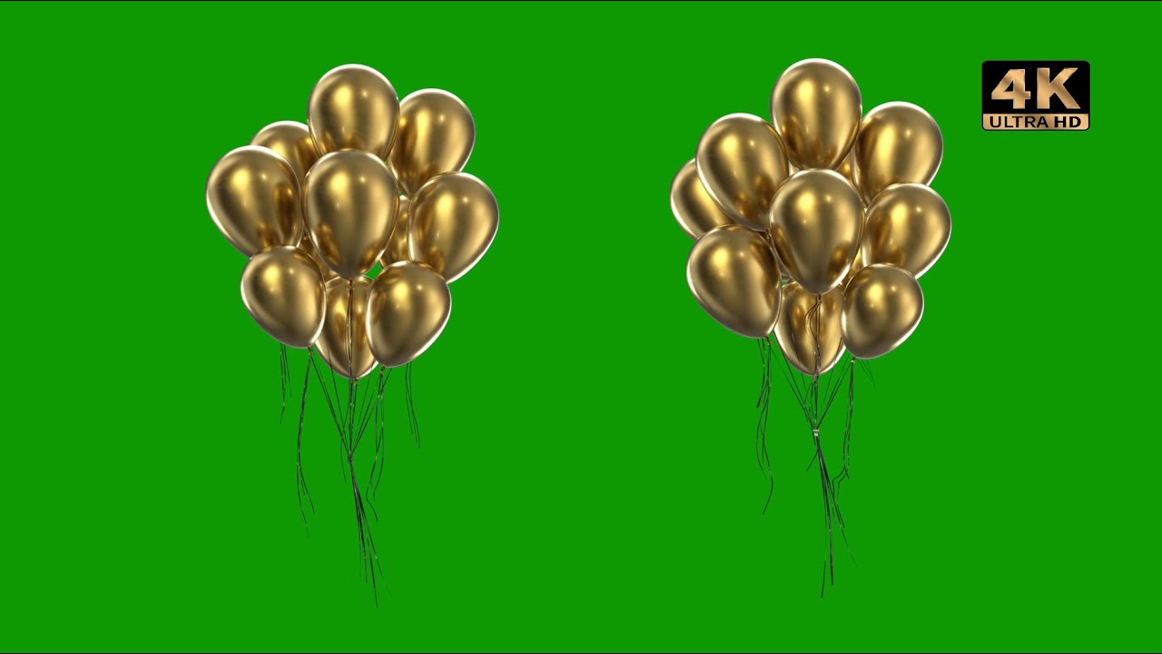 Birthday balloons green screen big pack 4k UHD free download - YouTube