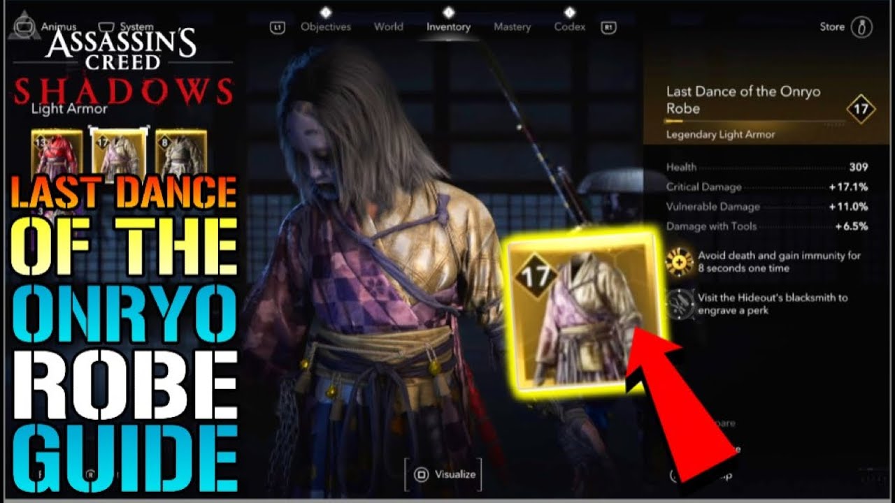 Assassin's Creed Shadows: "Last Dance Of The Onryo Robe" Legendary ...