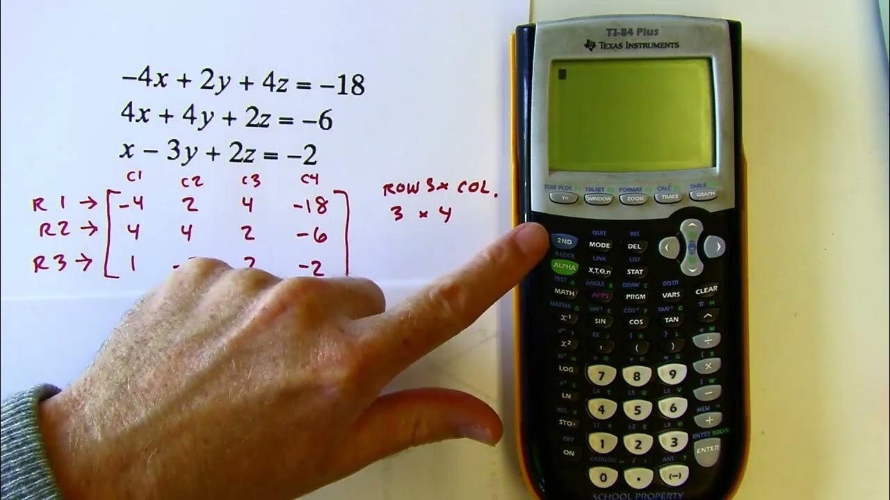 Solving Systems of Equations with a TI-84 - YouTube