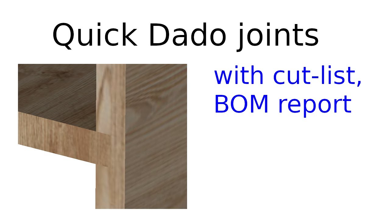 Quick Dado joints | Woodworking | Furniture 3D design | FreeCAD - YouTube