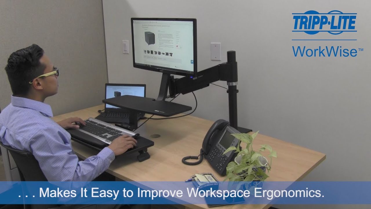 WorkWise™ Adjustable-Height Workstations: Single-Monitor Desk Clamp ...