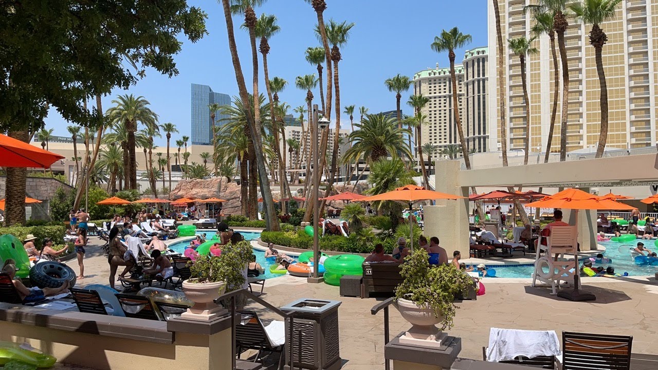 MGM Pool Complex Walkaround LIVE - YouTube