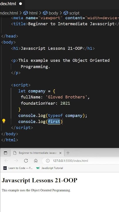 Javascript Lesson 21- OOP - YouTube