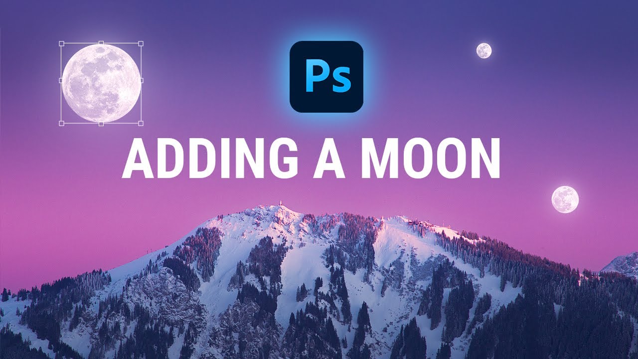 How to Add the Moon with Photoshop - Fast & Easy - YouTube