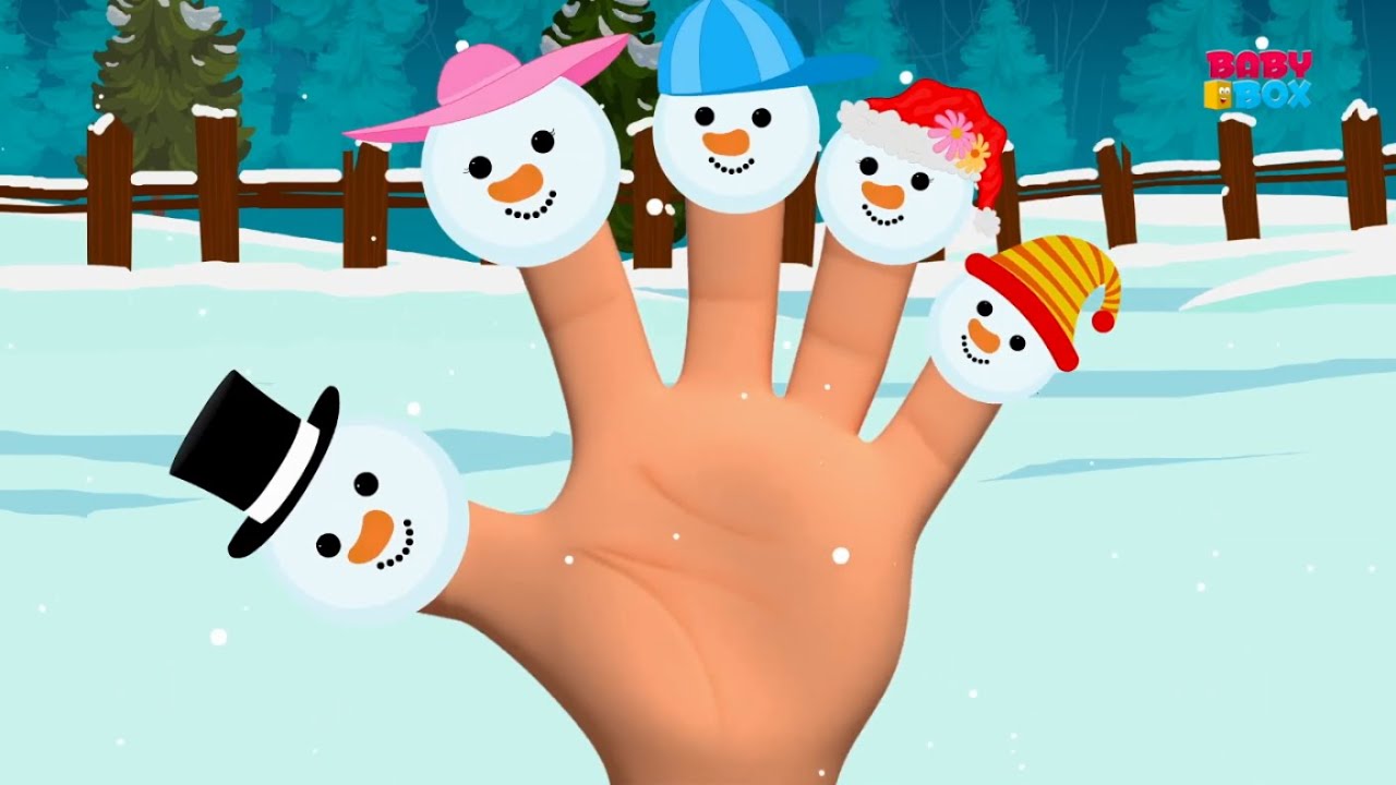 Snowman Finger Family | Christmas Songs For Kids | Christmas Carols ...