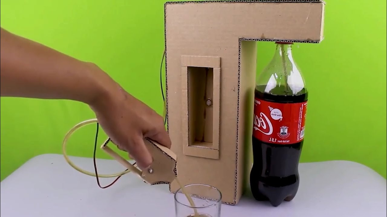 DIY Cardboard Coca Cola Dispenser | Easy Homemade Vending Machine - YouTube