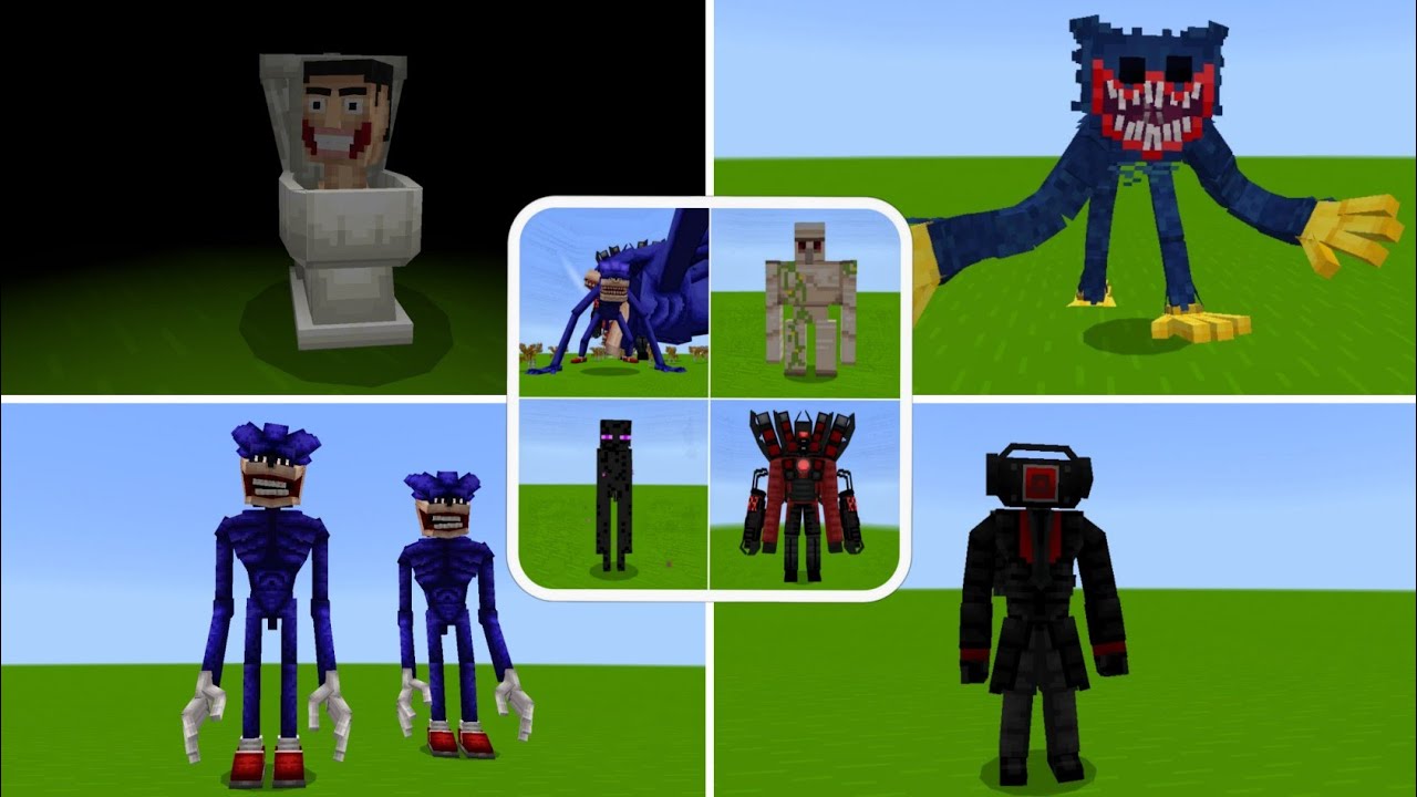 Skibidi Toilet vs Shin Sonic vs Huggy wuggy in MINECRAFT! - YouTube