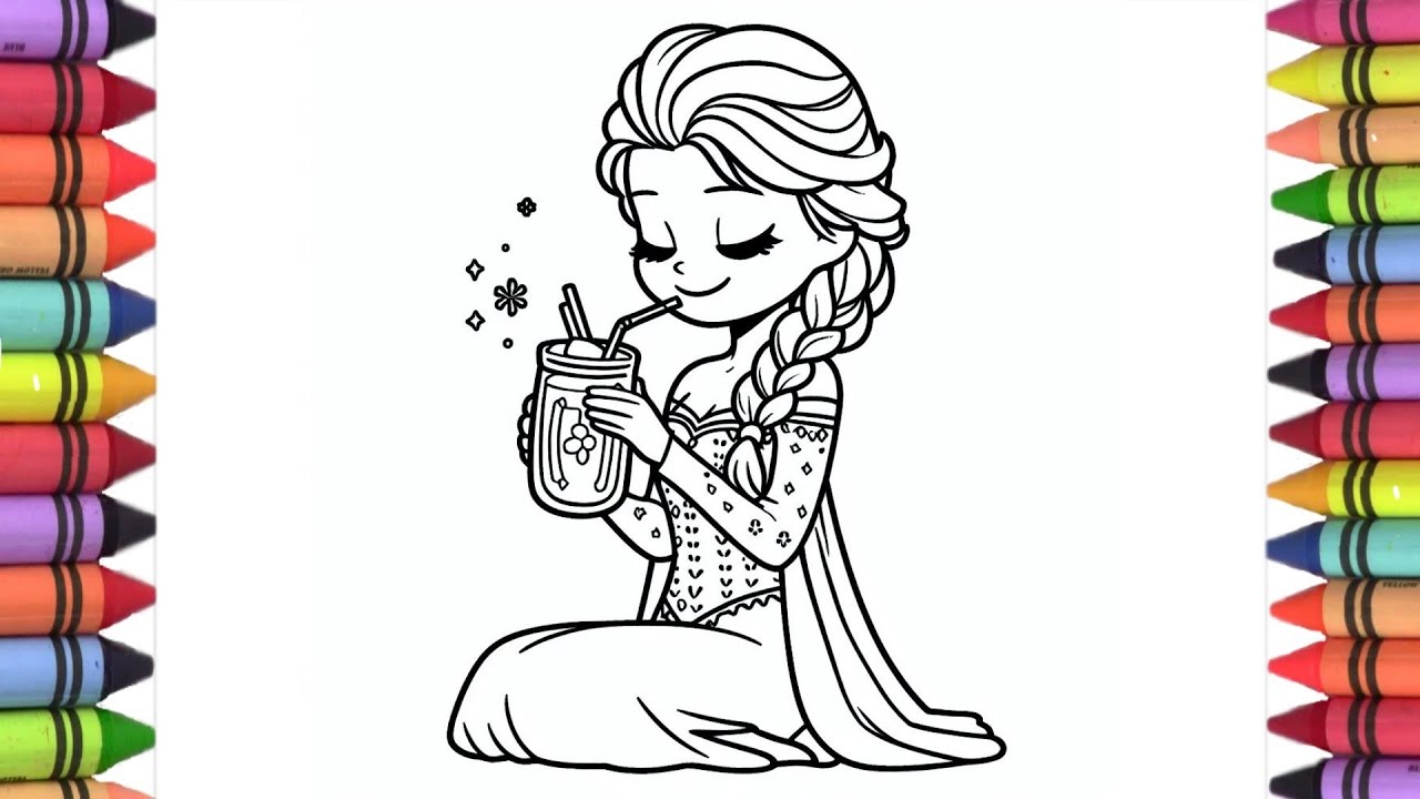 How to draw Elsa from Frozen, Disney princess elsa drawing, elsa queen ...