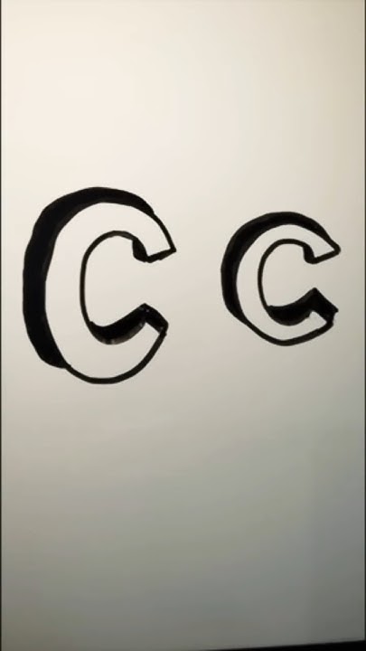 How to draw Alphabet C in 3d #shorts #art #simplestrokes #3d #drawing # ...