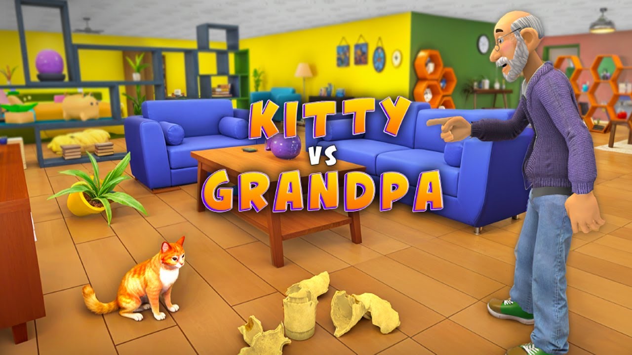 Kitty Vs Grandpa Cat Simulator Gameplay - YouTube