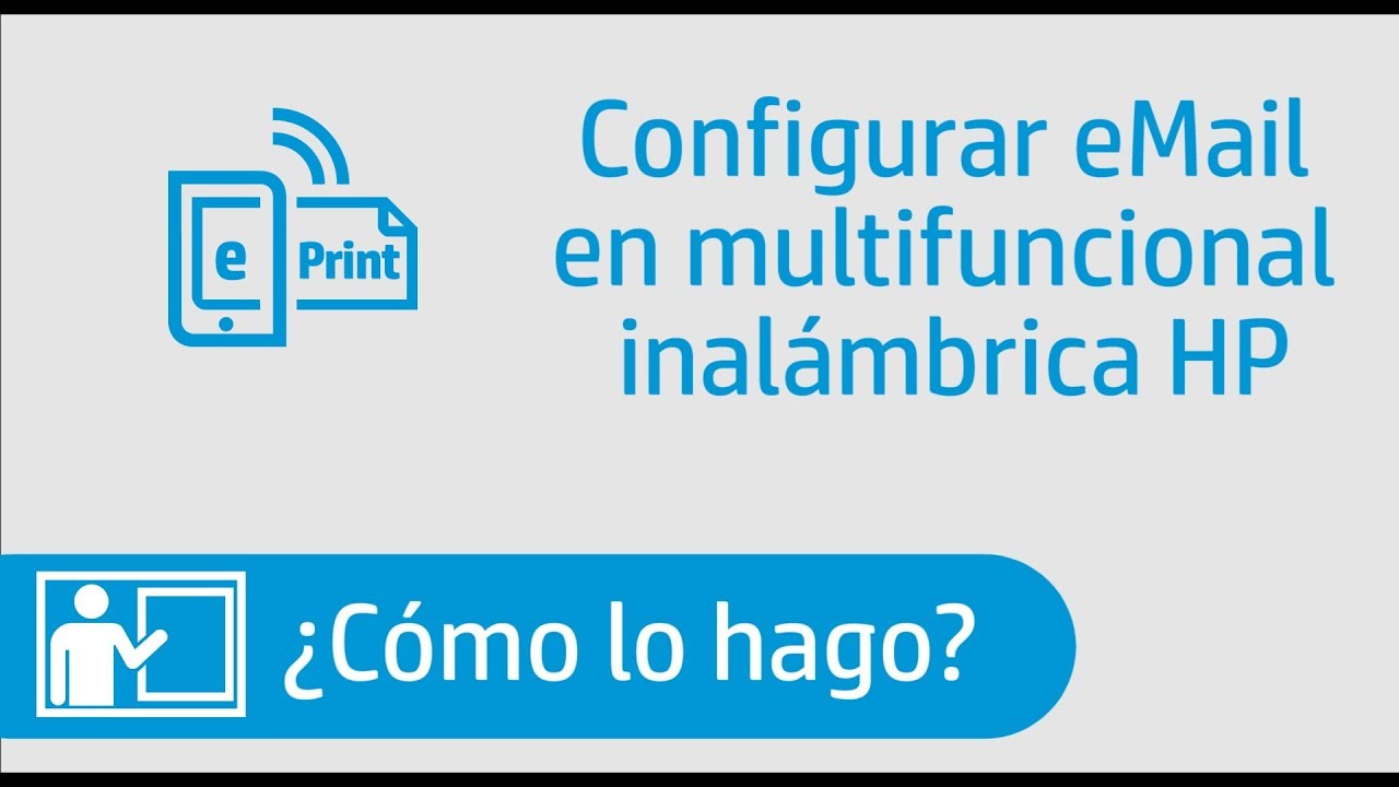 Cómo configurar correo o email de ePrint en impresora HP - YouTube