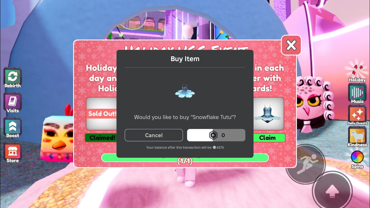 Getting the free snowflake tutu in elf up - YouTube