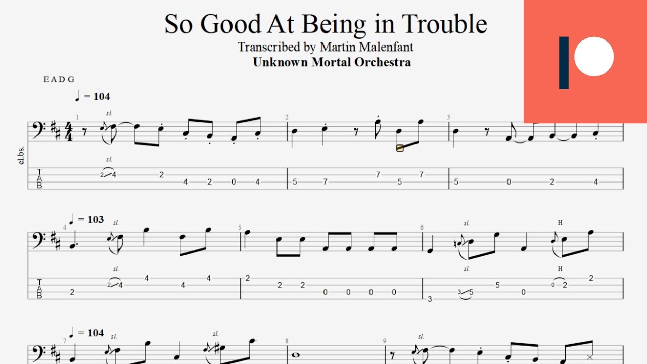 Unknown Mortal Orchestra - So Good At Being in Trouble (bass tab) - YouTube