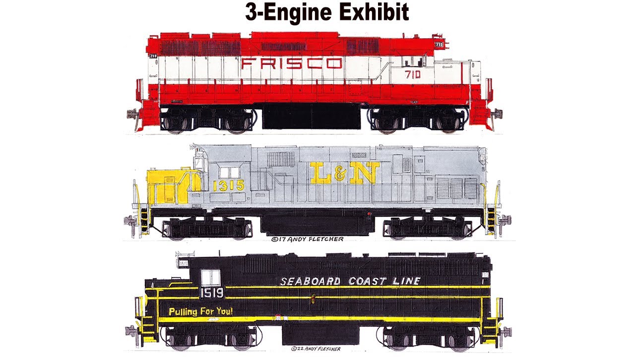 Frisco, Louisville & Nashville, Seaboard Coast Line 3-Engine Exhibit ...