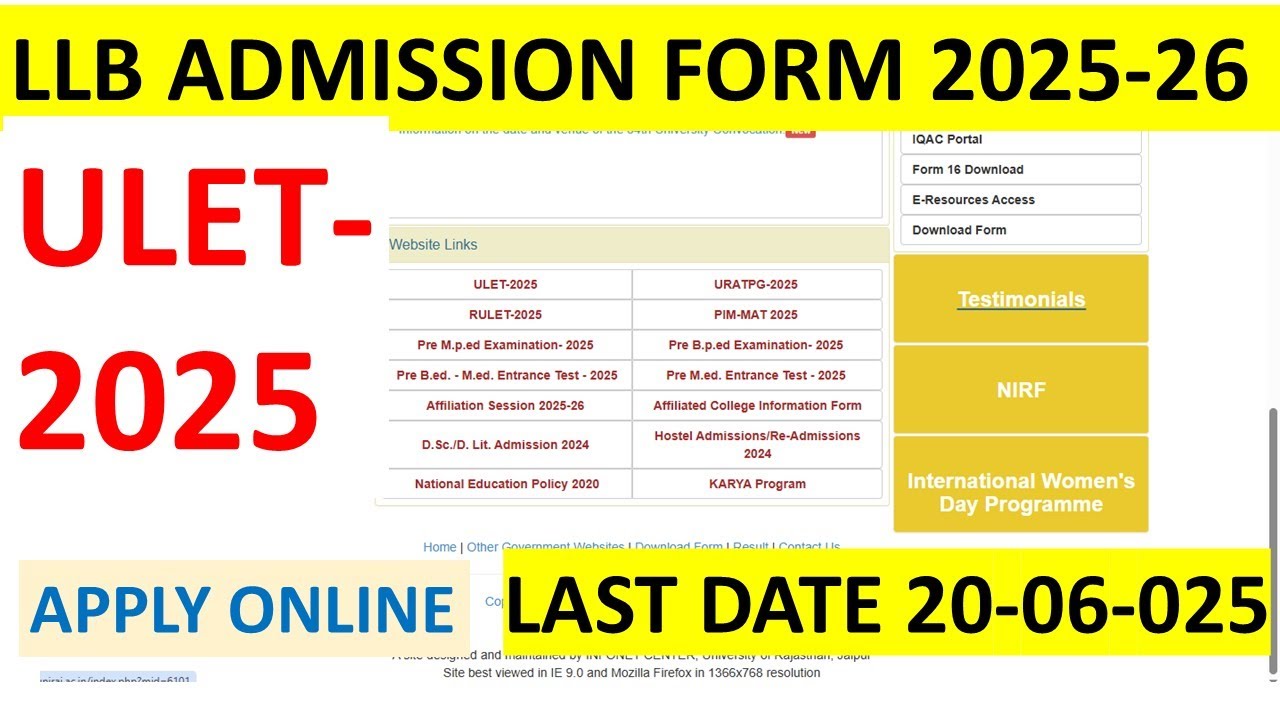 LLB ADMISSION FORM 2025 | ULET 2025 FORM ONLINE | HOW FILE ULET FORM ...