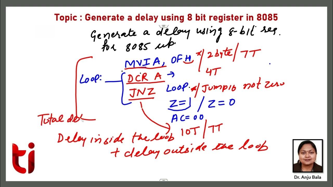 Delay using 8-bit register - YouTube