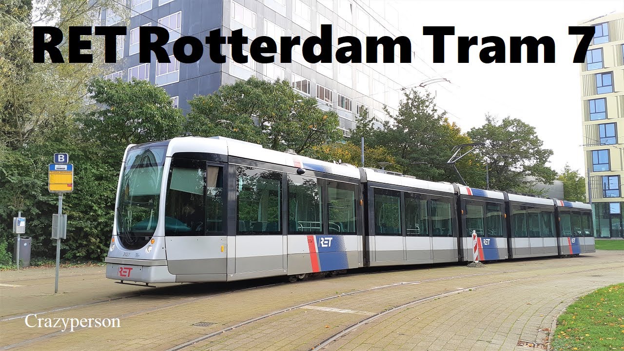 Cabinerit Tram Rotterdam CS - Bergweg - Woudestein | RET Lijn 7 ...