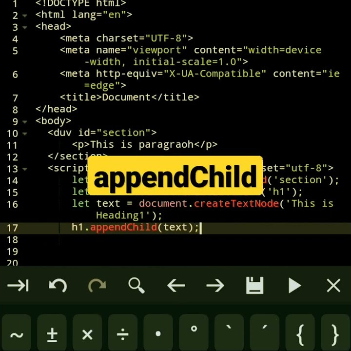 appendChild | javascript tutorial #shorts #html #javascript - YouTube