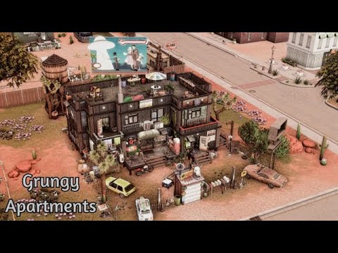 Low income & Grungy Apartments | The Sims 4 CC Speed Build | House ...