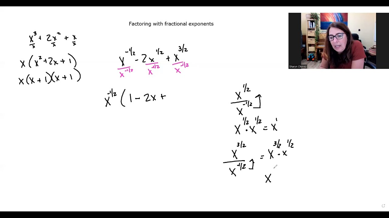How To Factor With Fractional Exponents Algebra With Sharyn YouTube How To Factor With Fractional Exponents Algebra With Sharyn YouTube