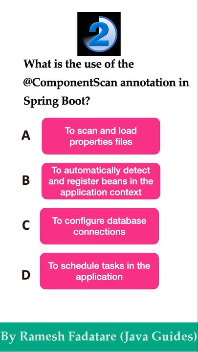 Spring Boot Quiz 16 - What is the use of @ComponentScan Annotation in ...