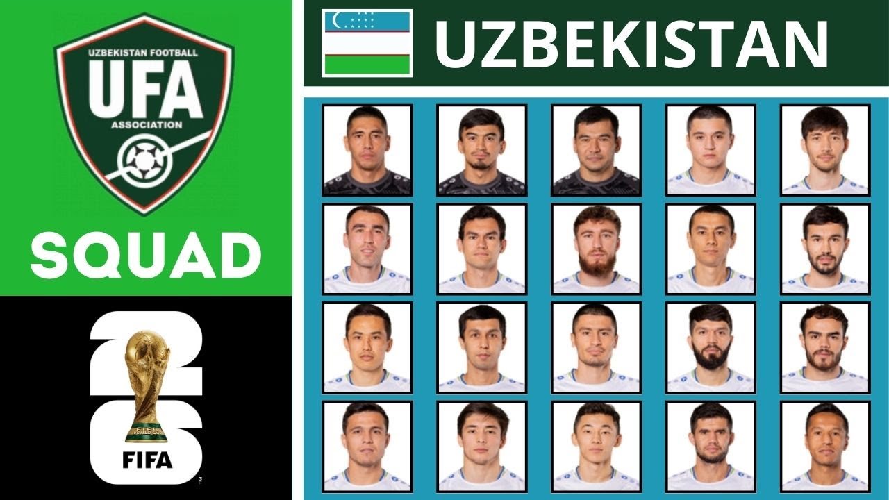 UZBEKISTAN Squad FIFA World Cup 2026 Qualifiers September Matches vs ...
