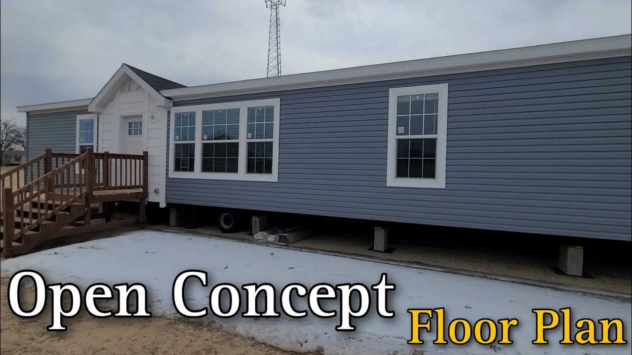 NEW Manufactured Home with AMAZING OPEN CONCEPT Floor Plan | Tour - YouTube