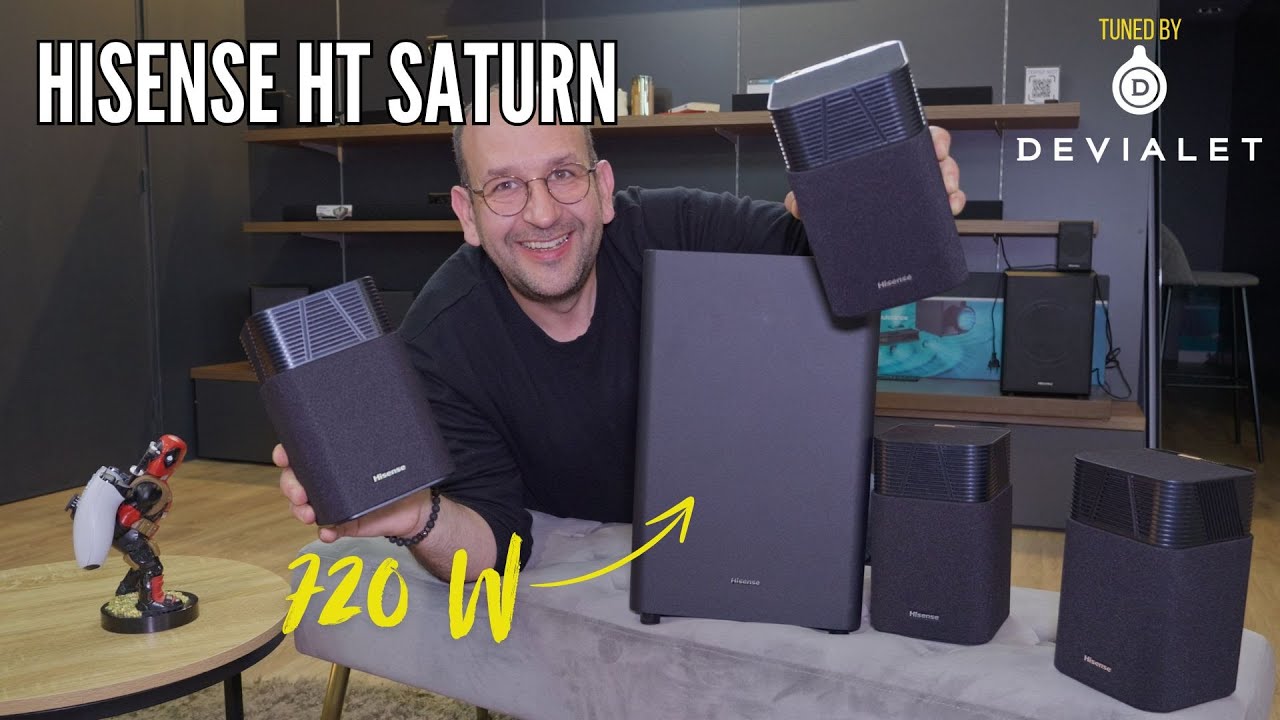 HT SATURN : 720 Watts pour ce kit Dolby Atmos sans-fil Hisense - YouTube