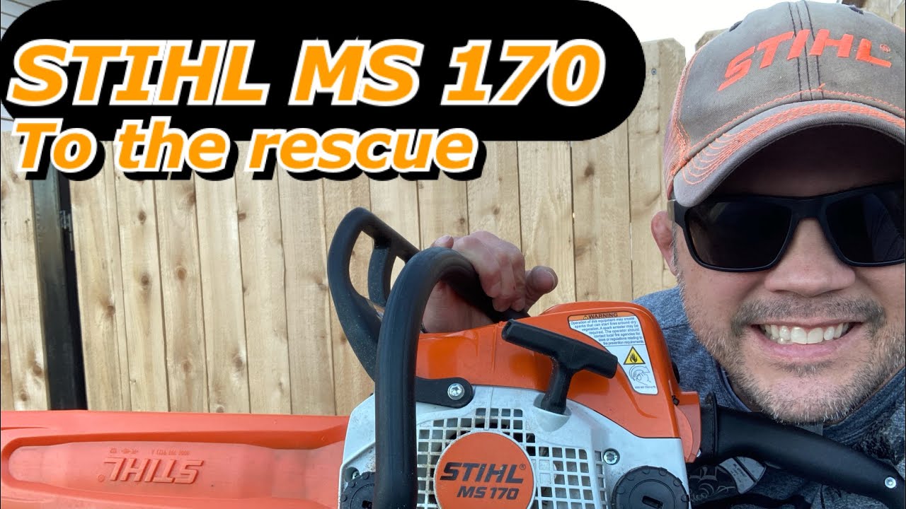 Stihl MS 170 to the rescue - YouTube