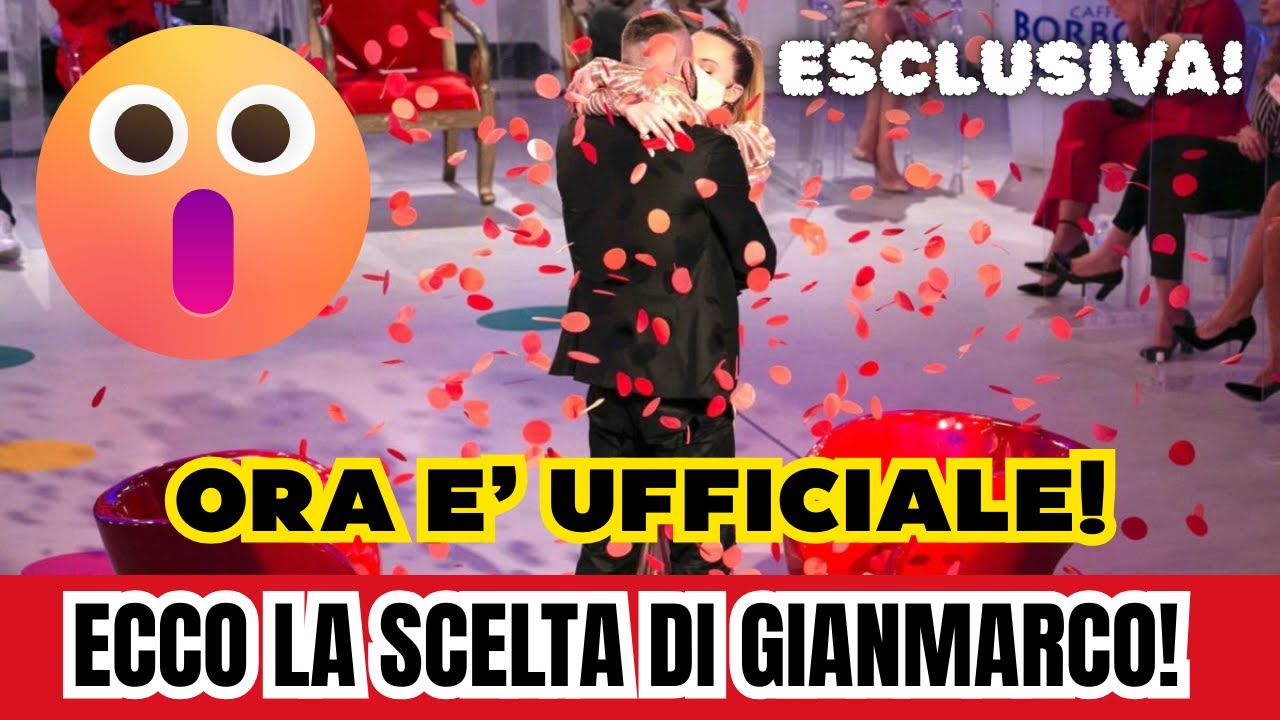 UOMINI E DONNE! EMOZIONE IN STUDIO! ECCO LA SCELTA DI GIANMARCO. - YouTube